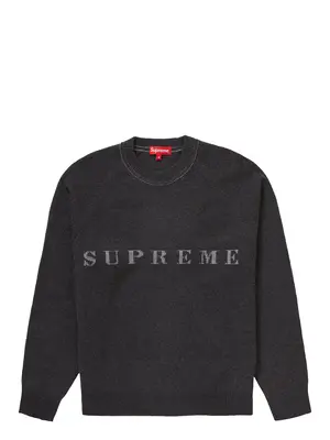 Supreme Stone Washed Sweater - Black