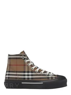Burberry Vintage Check High-top Sneakers - Brown/black/red