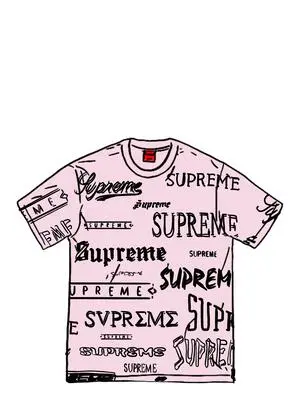 Supreme Logo Tee Shirt - Light Pink
