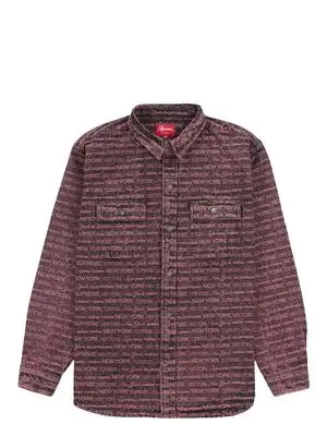 Supreme Type Jacquard Denim Shirt - Purple