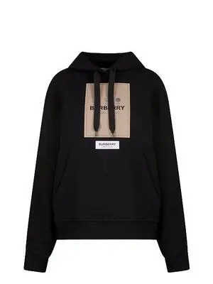 Burberry Organic Cotton Logo Sweatshirt - Black
