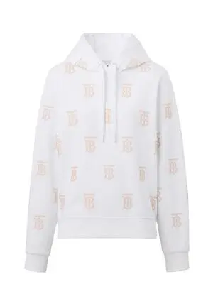 Burberry Monogram Print Hoodie - White/beige