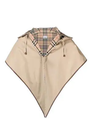 Burberry Vintage Check Hooded Poncho - Archive Beige