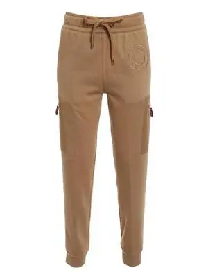 Burberry Archway Logo Embroidered Track Pants - Camel Beige