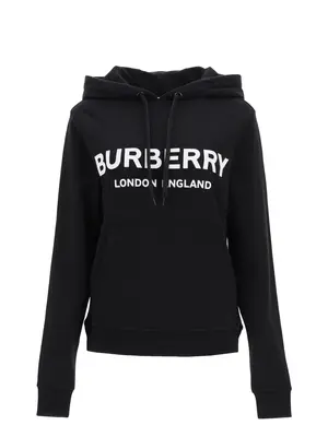 Burberry Logo Hoodie - Black