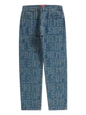 Supreme Needle Punch Regular Jean - Washed Blue