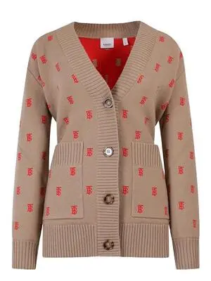 Burberry Wool And Cashmere Cardigan - Beige