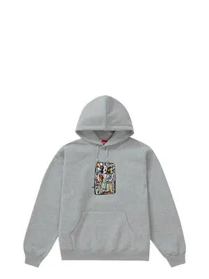 Supreme Neil Blender Mosaic Hooded Sweatshirt - Heather Grey