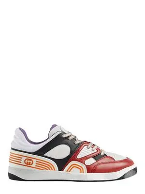 Gucci Basket Low Top Sneakers - White/black/red