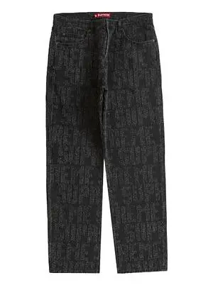 Supreme Needle Punch Regular Jean - Washed Black