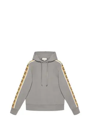 Gucci Cotton Jersey Hooded Sweatshirt - Grey