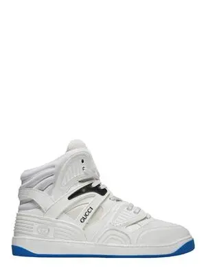 Gucci Basket High-top Sneakers - White/blue