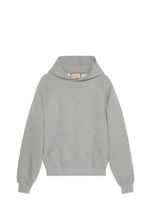 Gucci Cotton Hooded Sweatshirt With Print - Grey