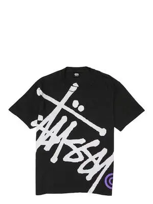 StÜssy Big Basic Pigment Dyed Tee Shirt Black/purple