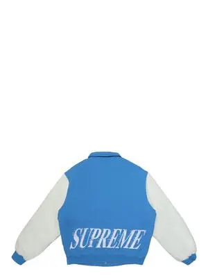 Supreme Twill Varsity Jacket - Light Blue