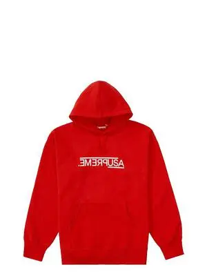 Supreme Usa Hooded Sweatshirt - Red