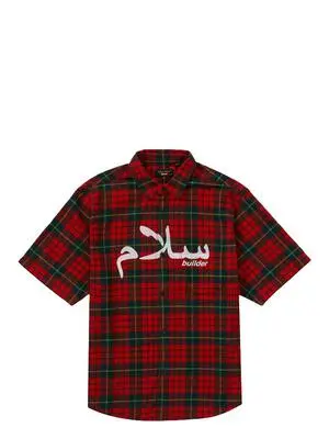 Supreme Undercover Short Sleeve Flannel Shirt - Red Plaid