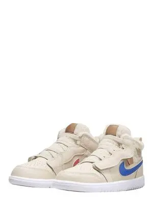 JORDAN Jordan 1 Mid ALT Utility Fleece Sneakers Pearl White/racer Blue/dark Driftwood