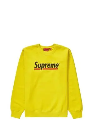 Supreme Underline Crewneck Sweatshirt Lemon