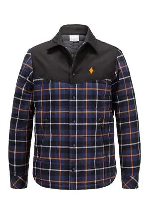MARCELO BURLON COUNTY OF MILAN Cross Check Padded Overshirt - Blue