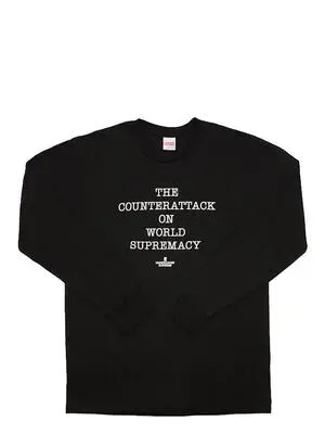 Supreme Undercover/public Enemy Counterattack Long Sleeve Tee Shirt - Black