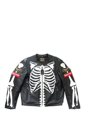 Supreme X Vanson Leathers Bones Jacket - Black