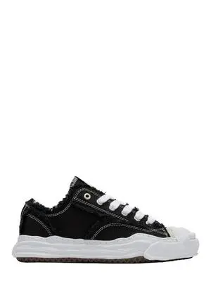 Mihara Yasuhiro Hank OG Sole Canvas Low Sneakers Black/white