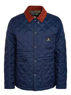 Maison Kitsuné Maison Kitsune X Barbour Kenning Quilt Navy Blue