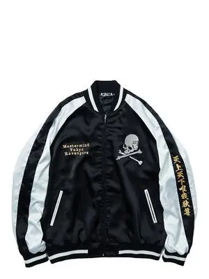 MASTERMIND X Tokyo Revengers Sukajan Jacket - Black Silver