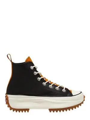 CONVERSE Run Star Hike Hi Leather Sneakers - Black/saffron Yellow/egret