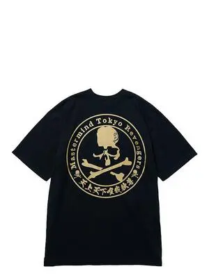 MASTERMIND X Tokyo Revengers Circle Logo T-shirt - Black Gold