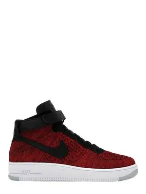 Nike Air Force 1 Ultra Flyknit Mid Sneakers - University Red/black/team Red