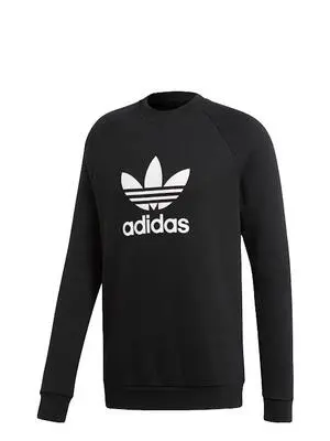 Adidas Trifoilo Warmup Crew Sweatshirt - Black/white