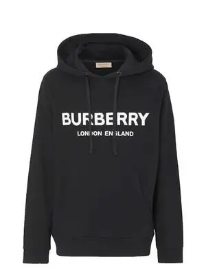 Burberry Logo Lexstone Hoodie - Black