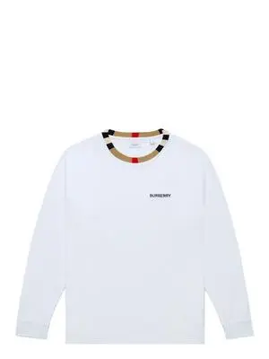 Burberry Long Sleeve Icon T-shirt - White