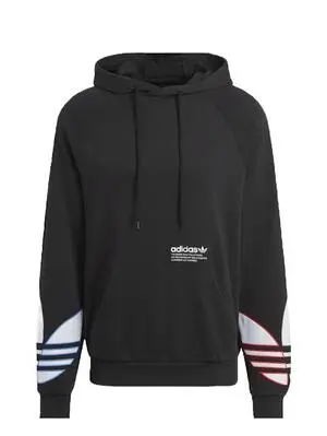 Adidas Tricolor Trefoil Pullover Hoodie - Black