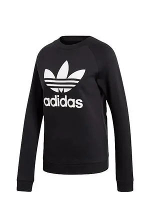Adidas Trefoil Crewneck Sweatshirt - Black/white