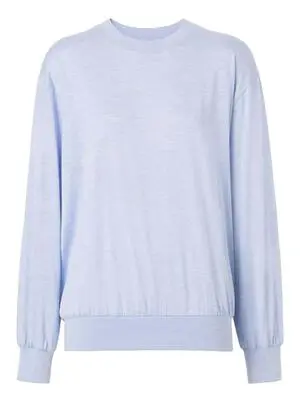 Burberry Longsleeve Monogram Motif Top - Light Blue
