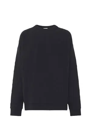 Burberry Logo Embossed Cotton Sweatshirt - Black