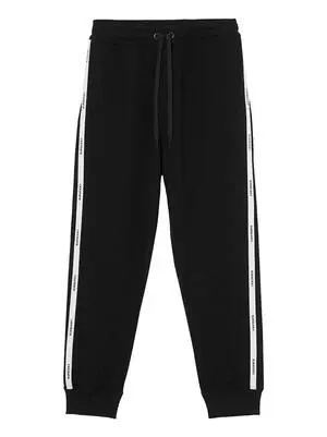 Burberry Logo Tape Track Pants - Black White