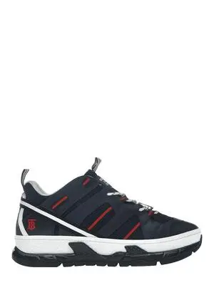 Burberry Mesh Nubuck Unionin Sneakers - Navy Blue/red
