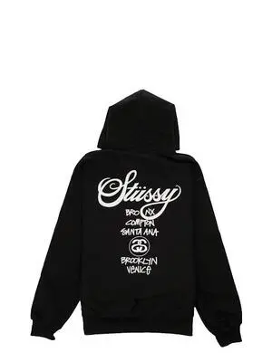 StÜssy World Tour Hooded Sweatshirt - Black