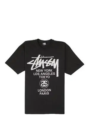 StÜssy World Tour T-shirt - Black