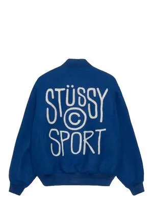 StÜssy Sport Melton Varsity Jacket - Royal
