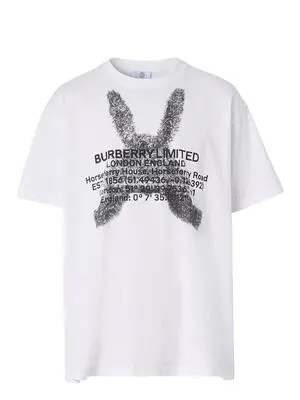 Burberry Montage Print Oversized T-shirt - White/black