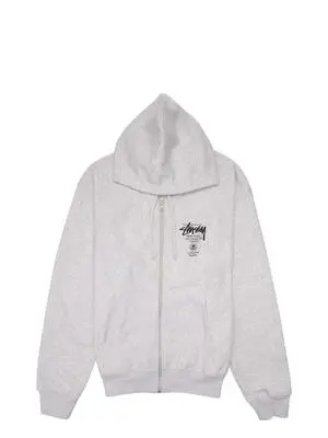 StÜssy World Tour Zip Hoodie - Ash Heather (fw22)
