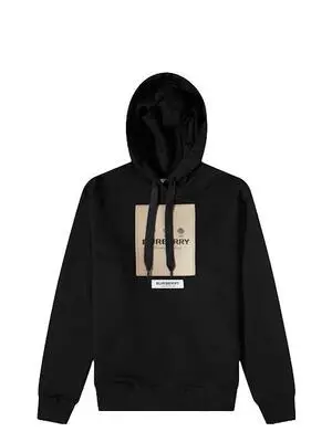 Burberry Logo Graphic Hoodie - Black