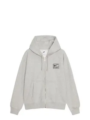 StÜssy X Nike Fleece Zip Up Hoodie - Grey