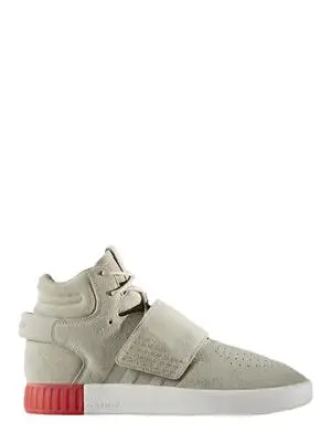 Adidas Tubular Invader Strap High-Top Sneakers Sesame/sesame/vivid Red