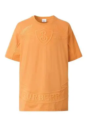 Burberry Oak Leaf Crest Cotton Tee Shirt - Dusty Orange